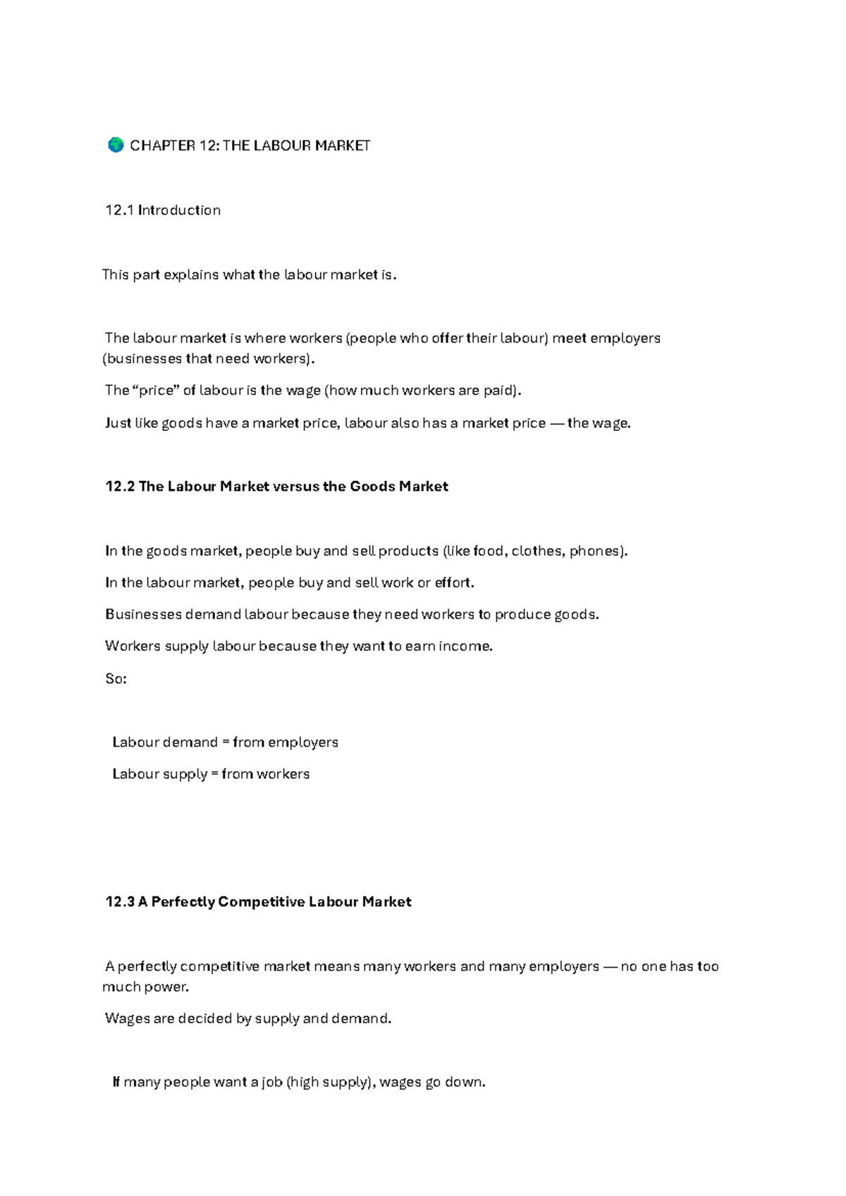 ECO1002 Chapter 12: Understanding the Labour Market Dynamics - Studocu