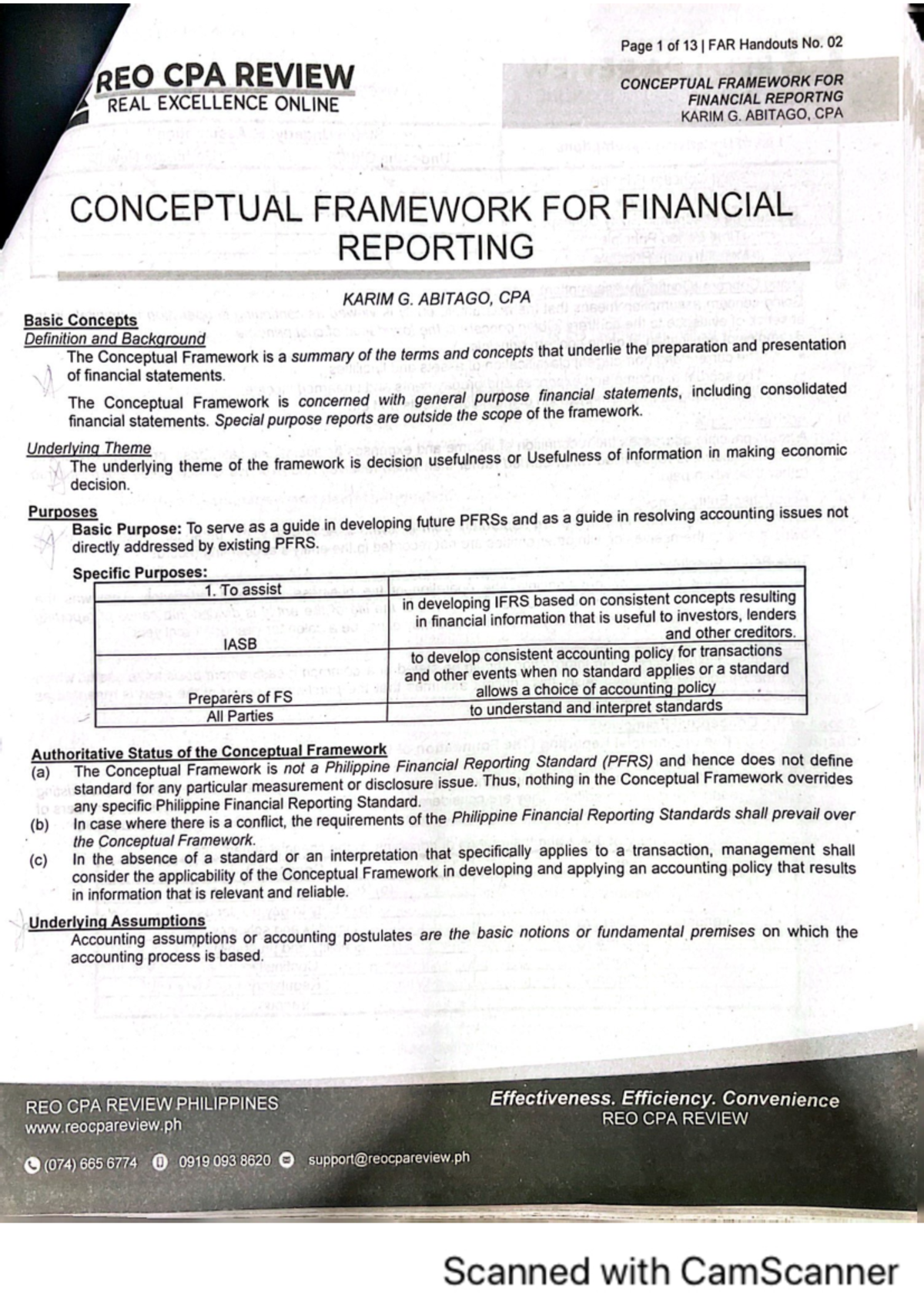 01 Conceptual Framework for Financial Reporting - Page 1 of 13 FAR ...