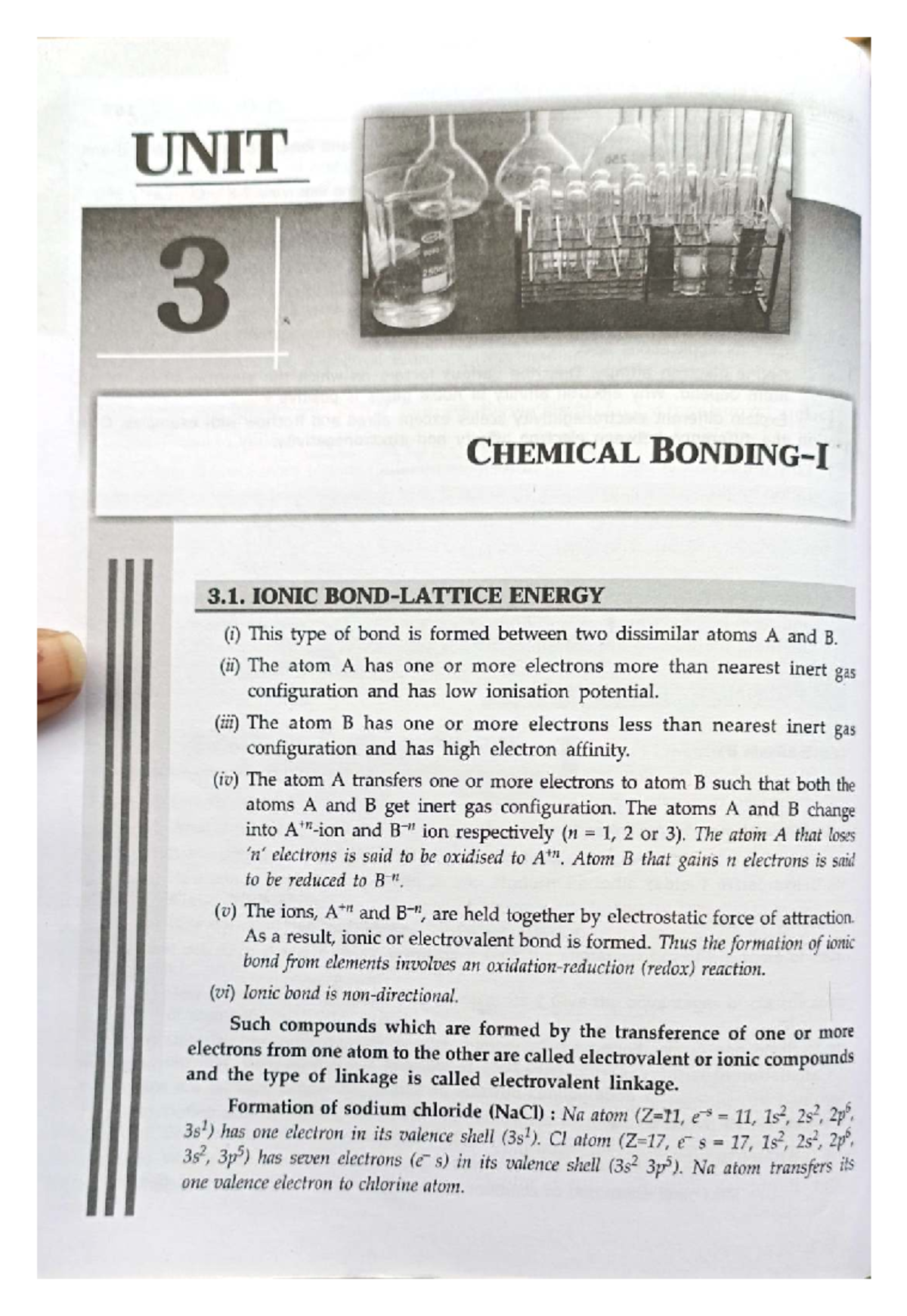 Unit 3: Ionic Energy and Bond Formation in Chemistry (CHEM 3.1) - Studocu