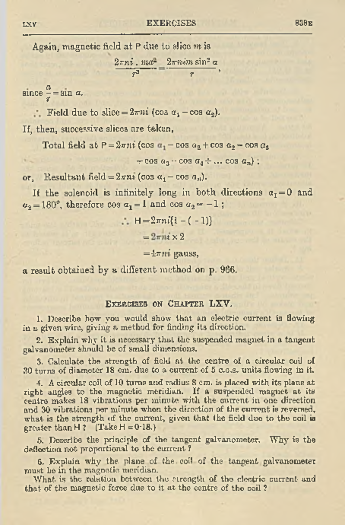 Exercises on Chapter LXV: Magnetic Fields and Currents (PHYS 445) - Studocu