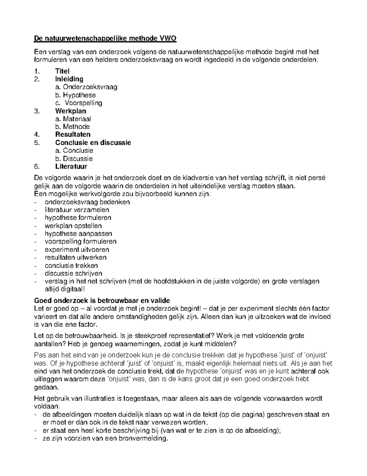 Natuurwetenschappelijk Verslag VWO: Onderzoeksmethode en Structuur ...