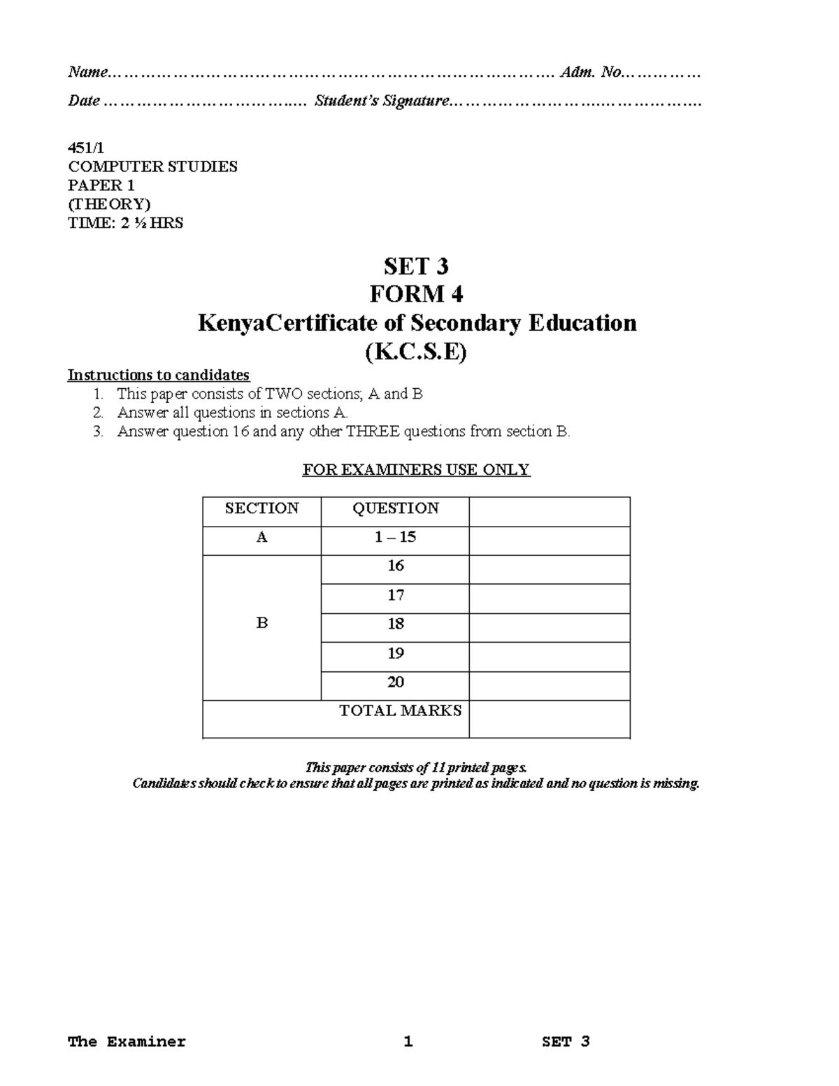 COMP P1 - revision material - - Studocu