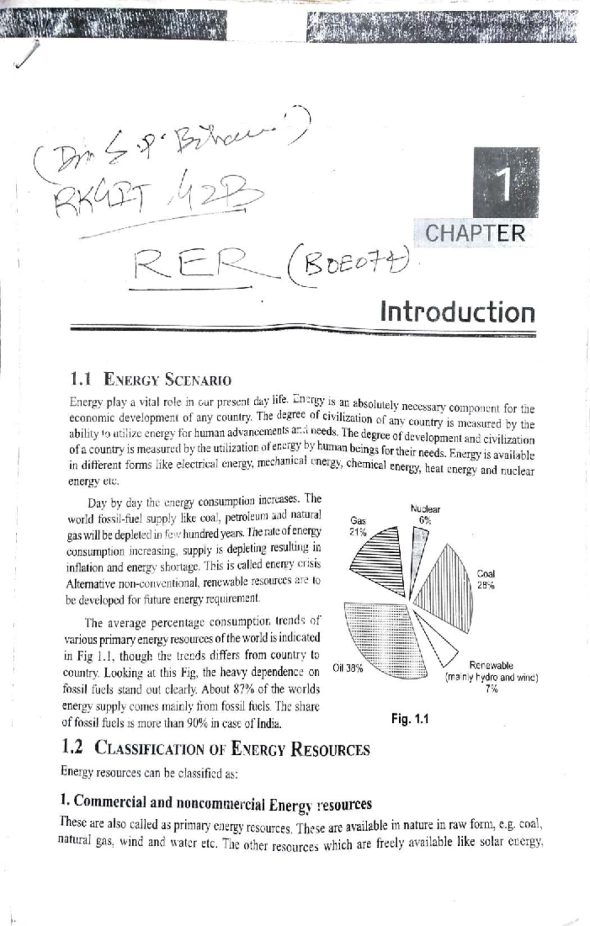 RKGIT 42B CHAPTER RER (BOE074) - Comprehensive Energy Resources Notes ...