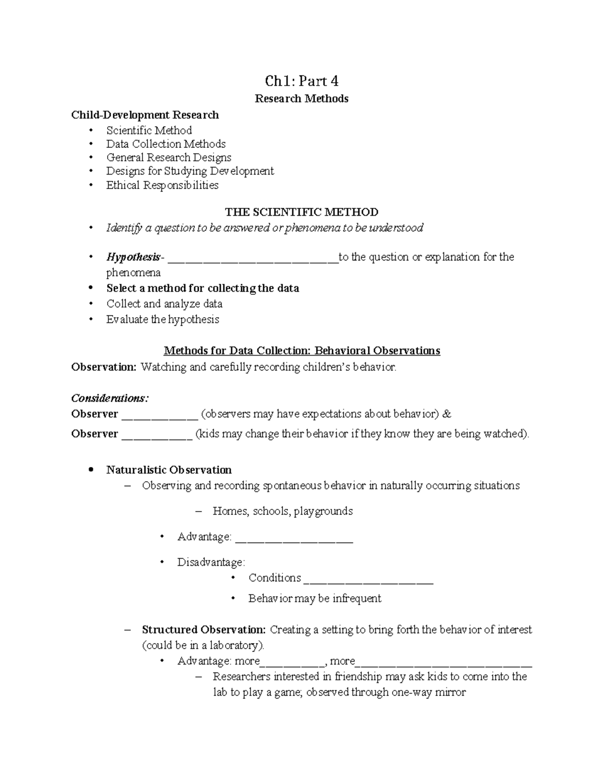 Chapter 1: Part 4 - Research Methods & Data Collection Techniques - Studocu