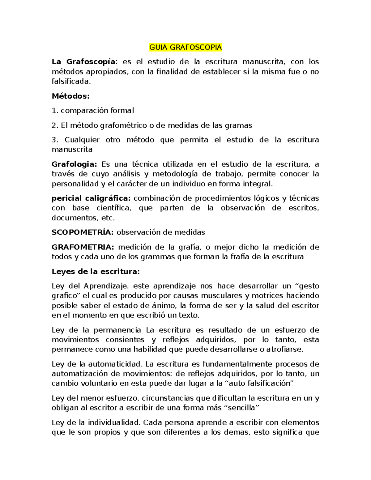 GUÍA GRAFOSCOPÍA: Estudio de Escritura Manuscrita y Métodos Esenciales ...