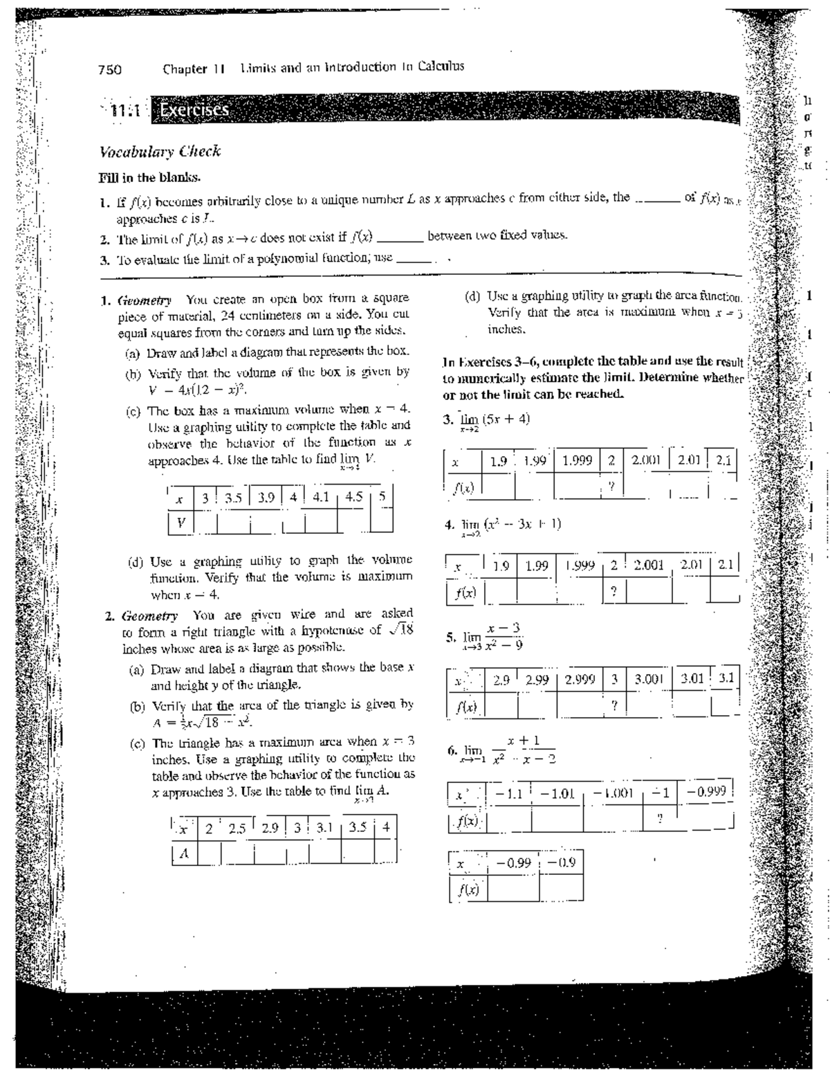 Supplemental+Precalculus+Pages+750-752 - 750 Chapter 11 Limits and an ...