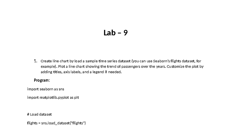 Lab 9 Solutions: Data Visualization with Seaborn and Matplotlib - Studocu