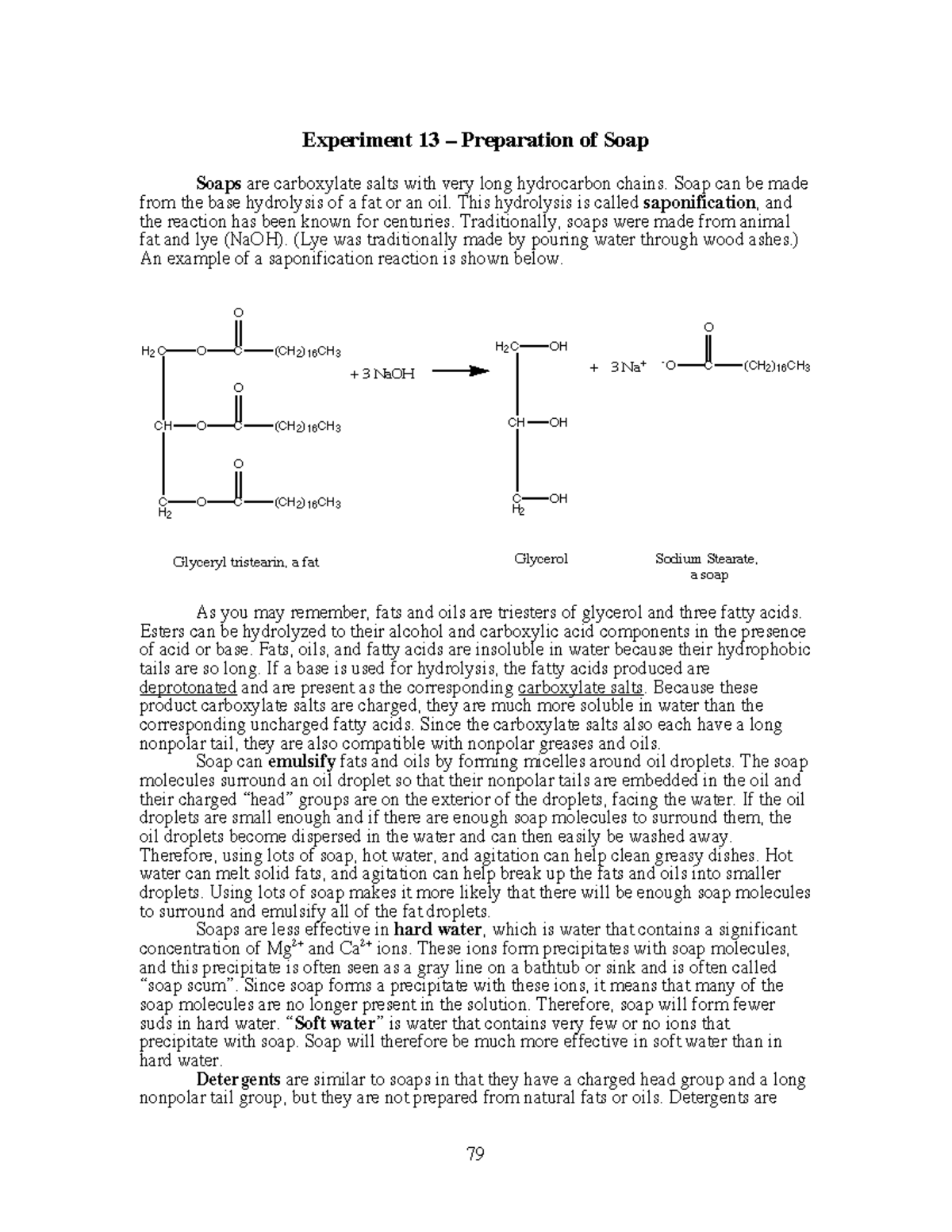 13-Saponification - lab report - Experiment 13 – Preparation of Soap ...