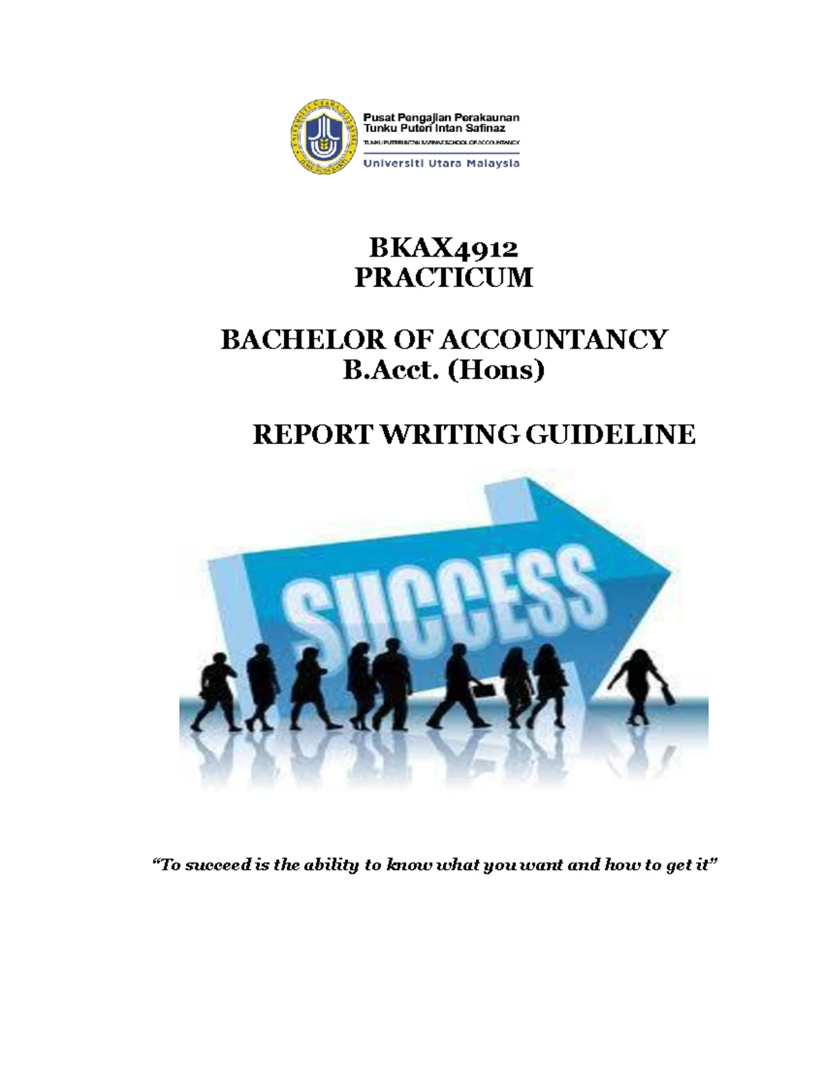 Practicum report Guideline - GUIDELINES FOR PRACTICUM REPORT BACHELOR ...