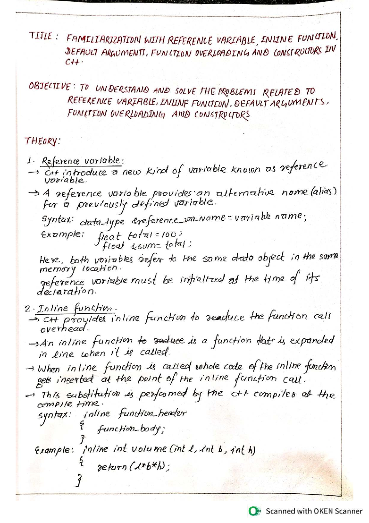 OOP - These are some practiced problems of c++ - TITLE: FAMILIARIZATION ...
