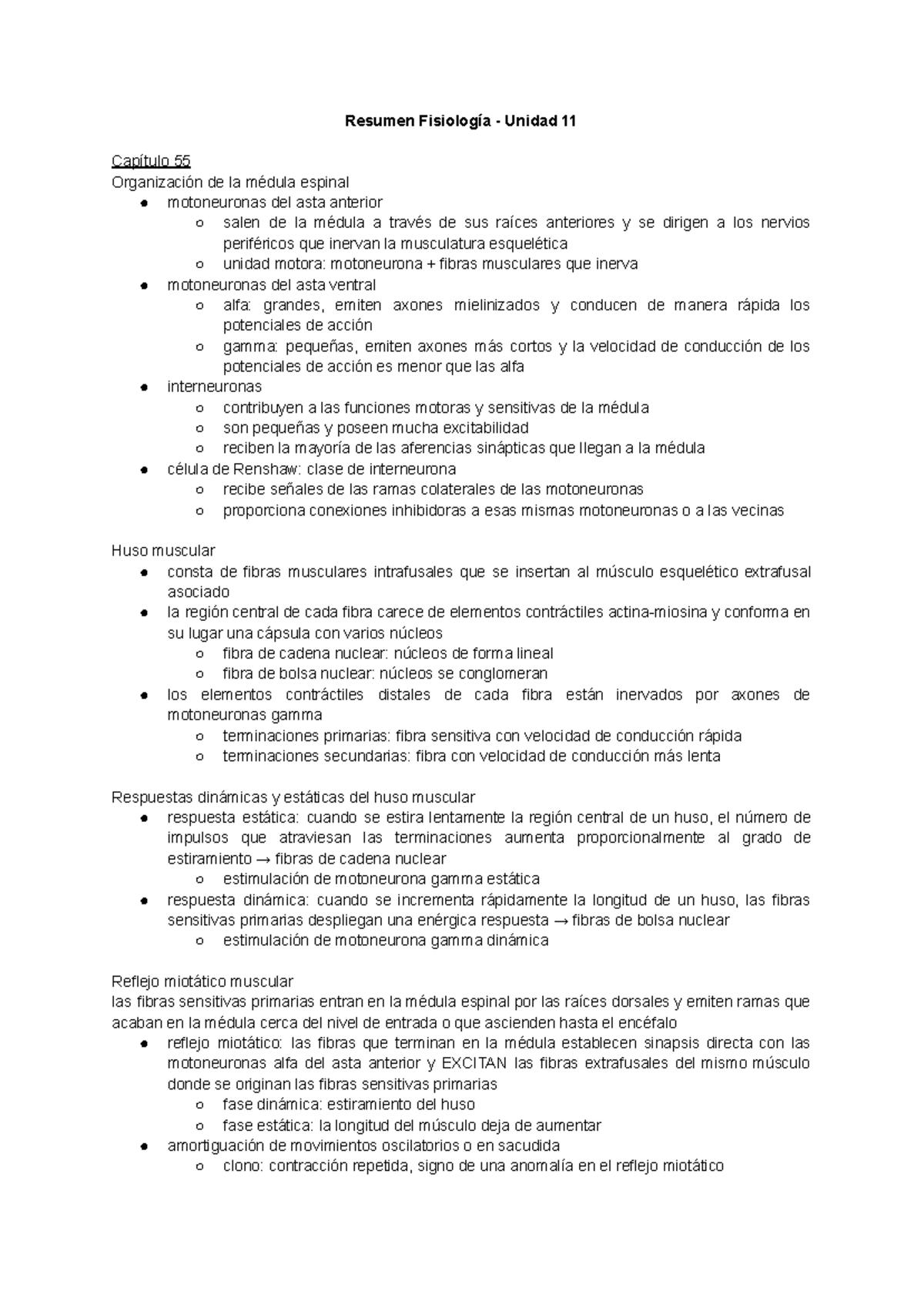 Unidad 11 - Resumen de Fisiología Médica - Guyton y Hall - Studocu