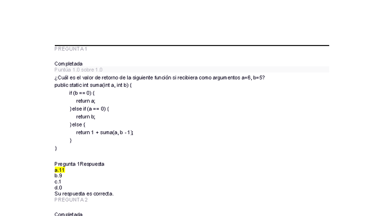 Programación a Objetos - Semana 4: Preguntas y Respuestas - Studocu
