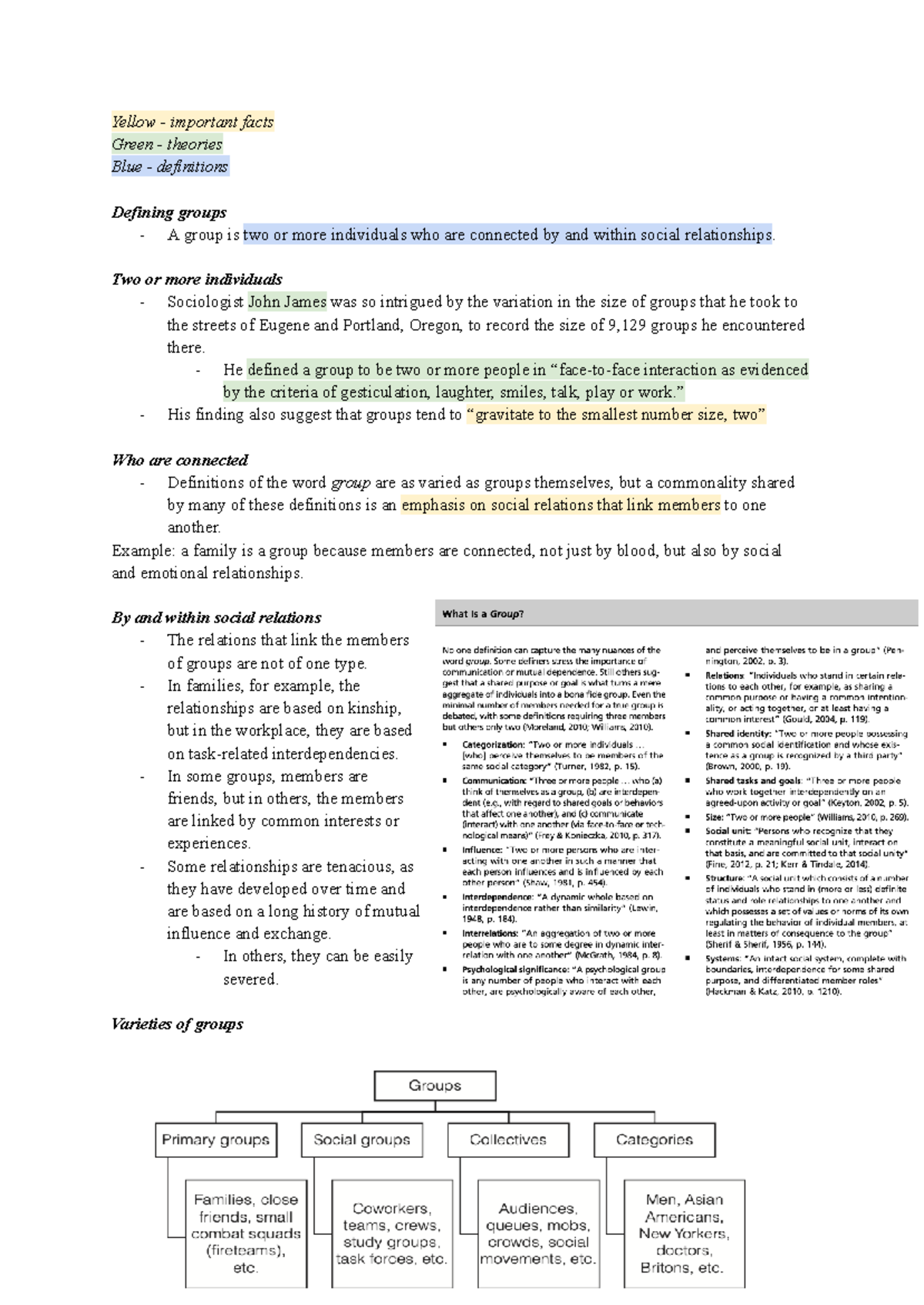 Chapter #1 introduction - Yellow - important facts Green - theories ...