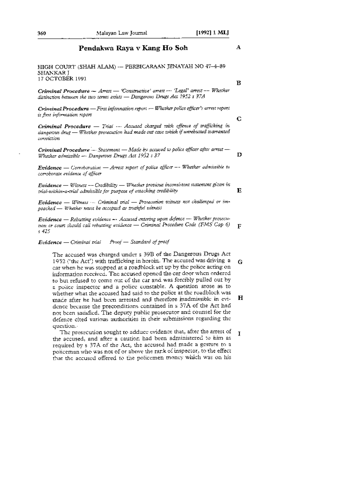 Pendakwa RAYA v KANG HO SOH - Criminal Procedure I - Studocu