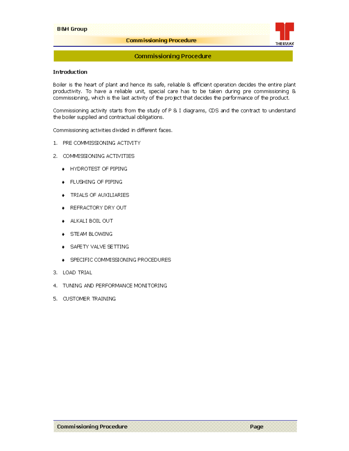 Power Plant Commissioning Procedure: Comprehensive Guide - Studocu