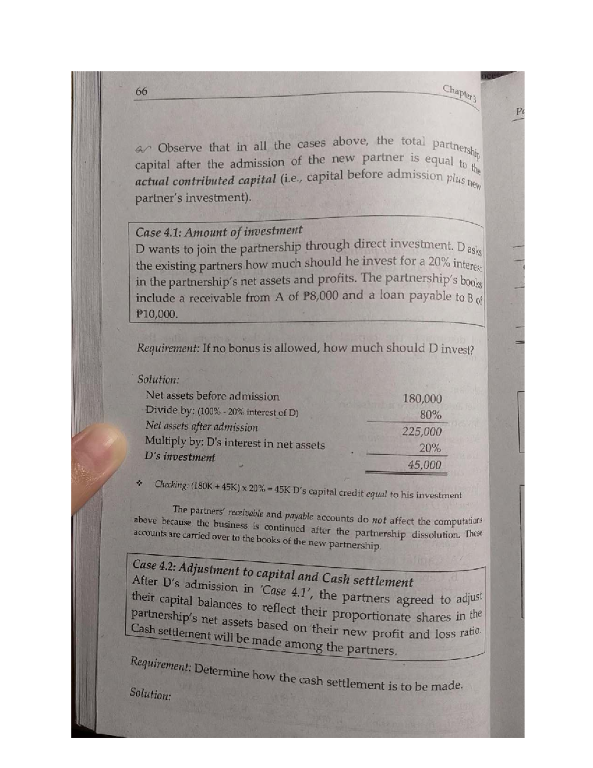 AFAR 66 Chapter 3: Capital Adjustments After New Partner Admission ...