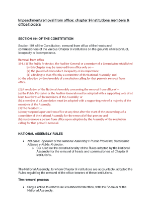 Case law of section 27 of the Constitution - SOOBRAMONEY vs MINISTER OF ...