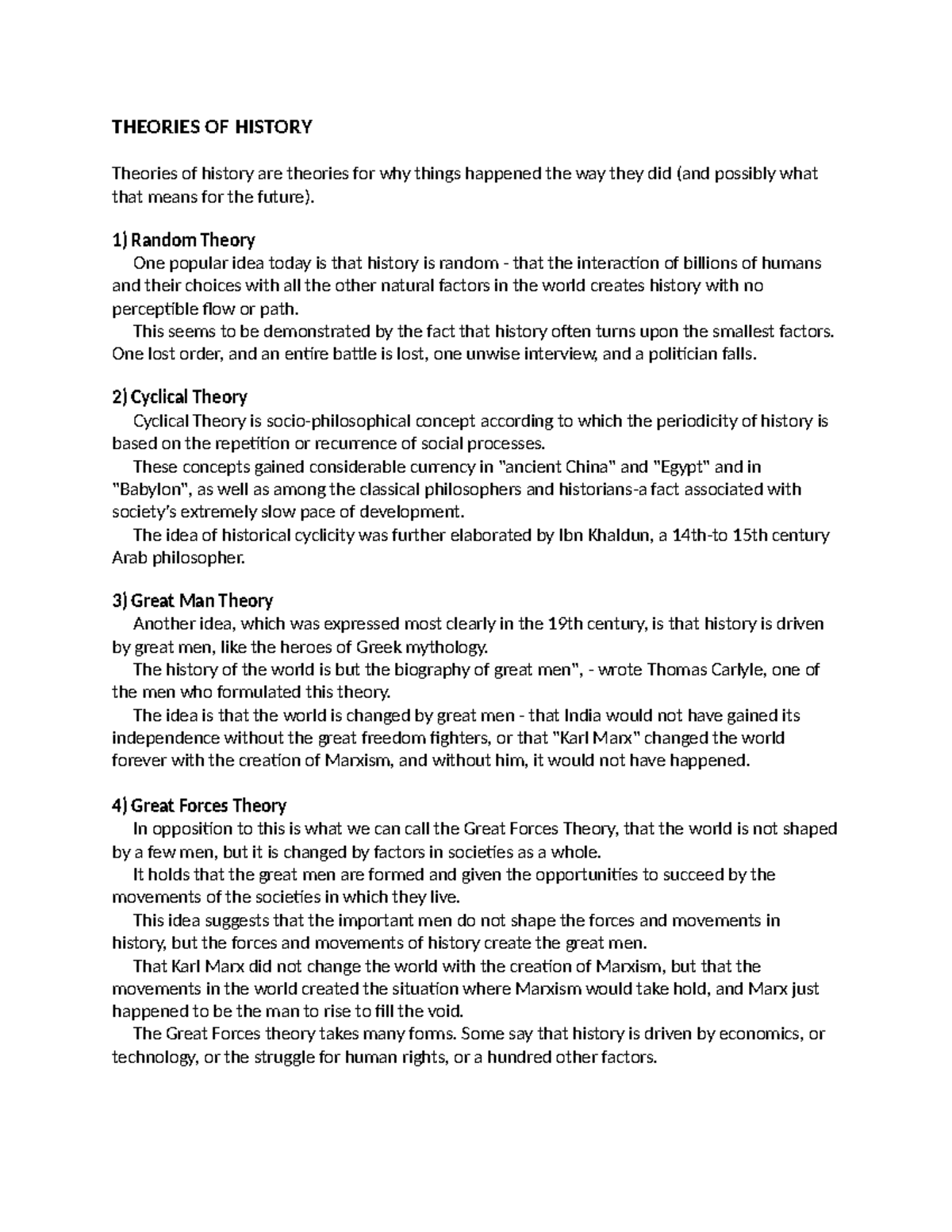 Theories of History: An Overview of Historical Perspectives and ...