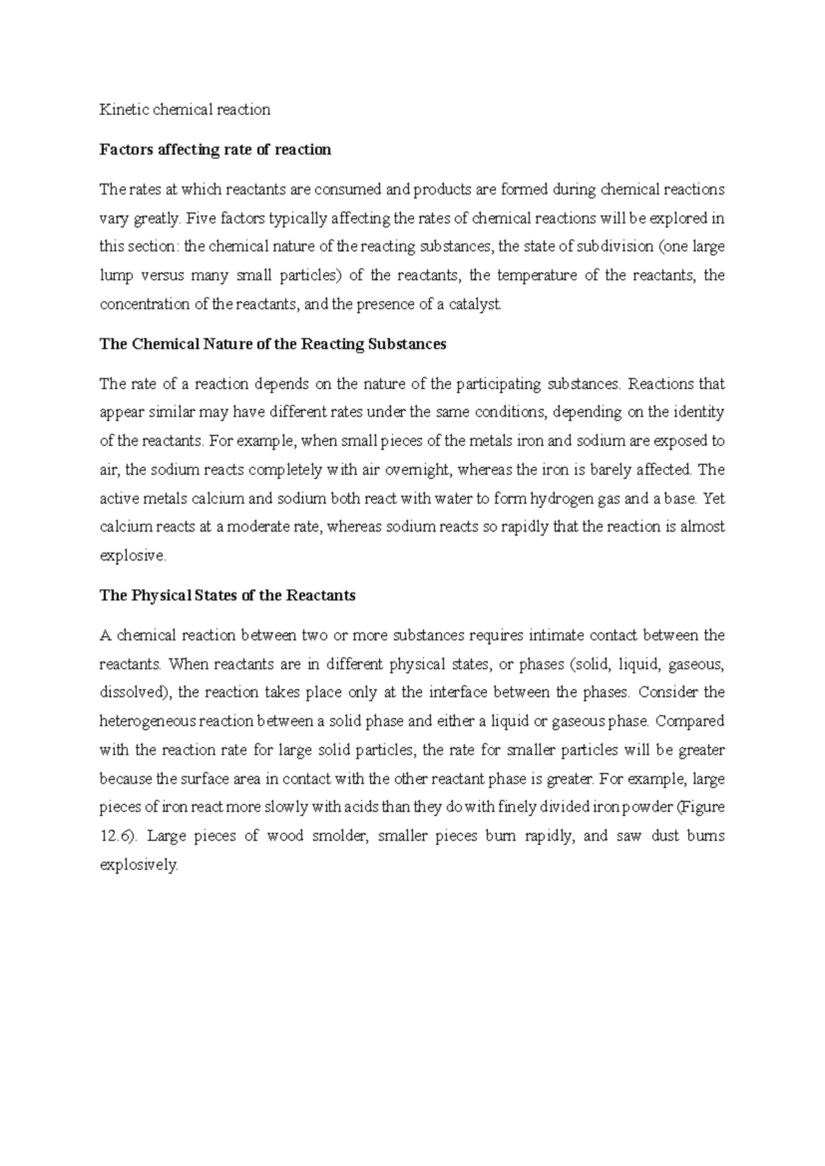 Factors Influencing Chemical Reaction Rates: Kinetic Reactions Part 1 ...