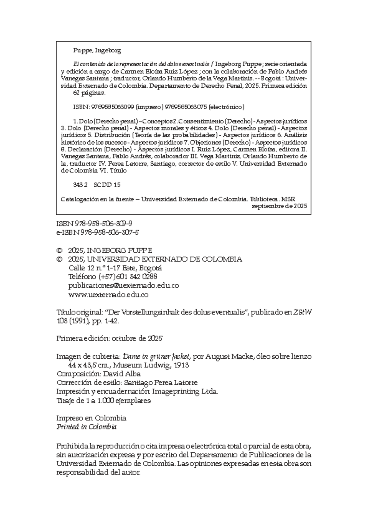 Análisis del Dolus Eventualis en Derecho Penal - Ingeborg Puppe - Studocu