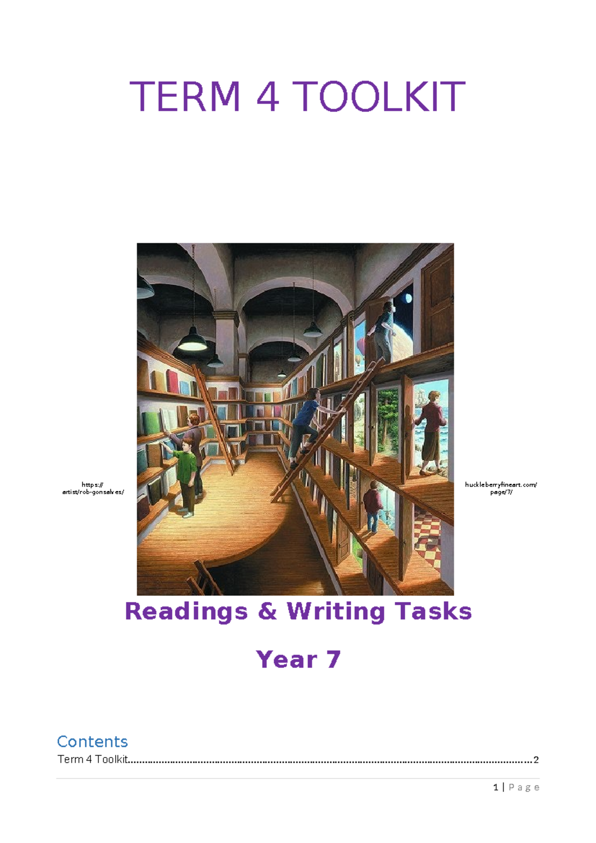 Term 4 Toolkit: Year 7 Reading & Writing Tasks Guide 2021 - Studocu