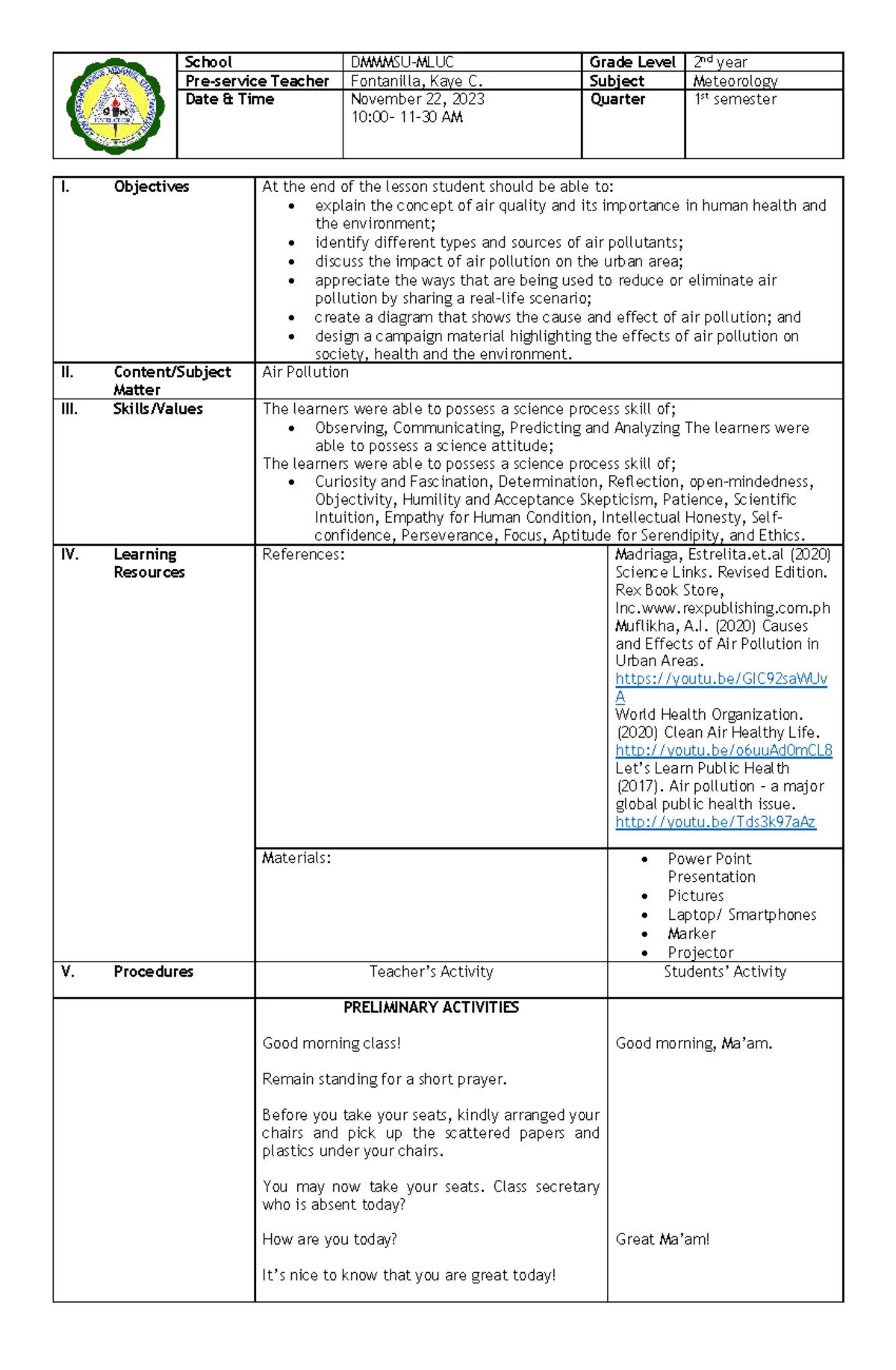 Cleaning and Maintaining Kitchen Tools: A TLE Cookery 9 Lesson Plan ...