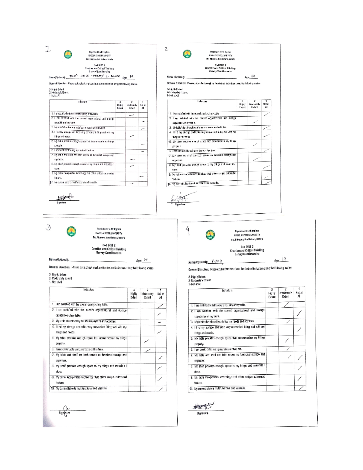 CCT - Creative & Critical Thinking Survey Questionnaire Insights - Studocu