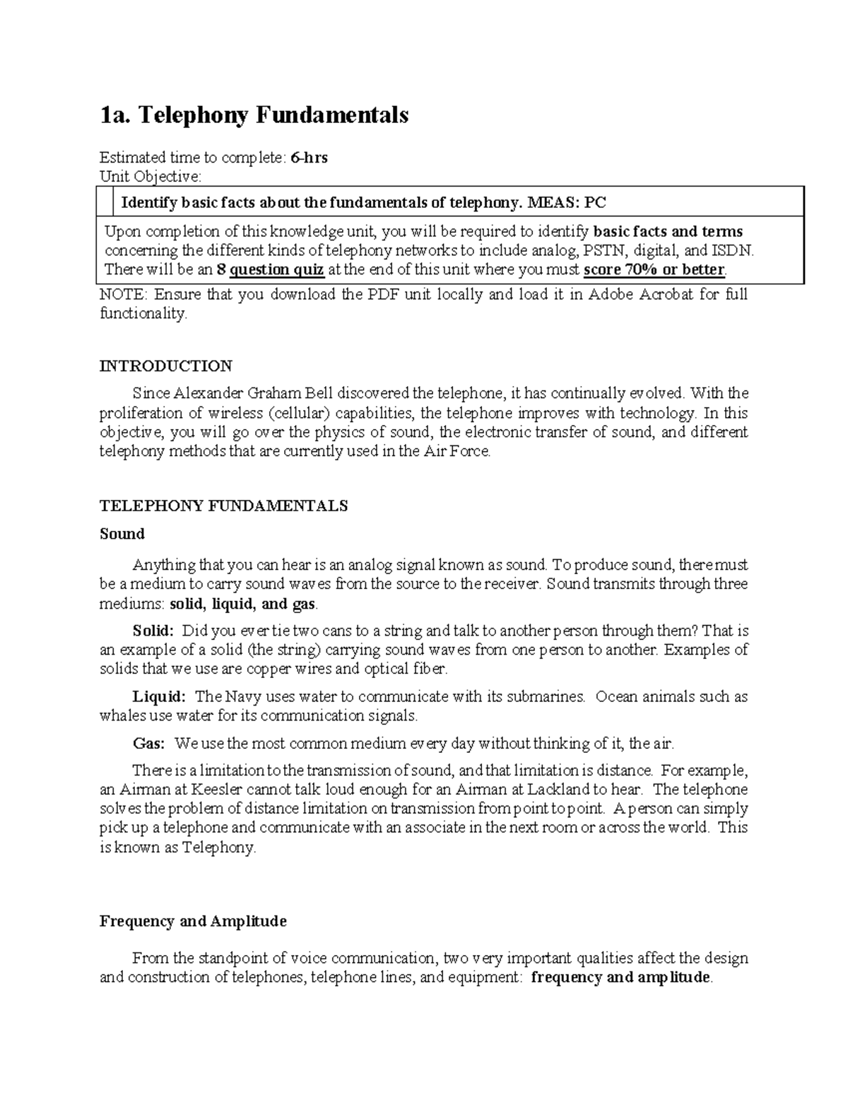 Telephony Fundamentals & ISDN Overview: Key Concepts (Course Code: 1a ...