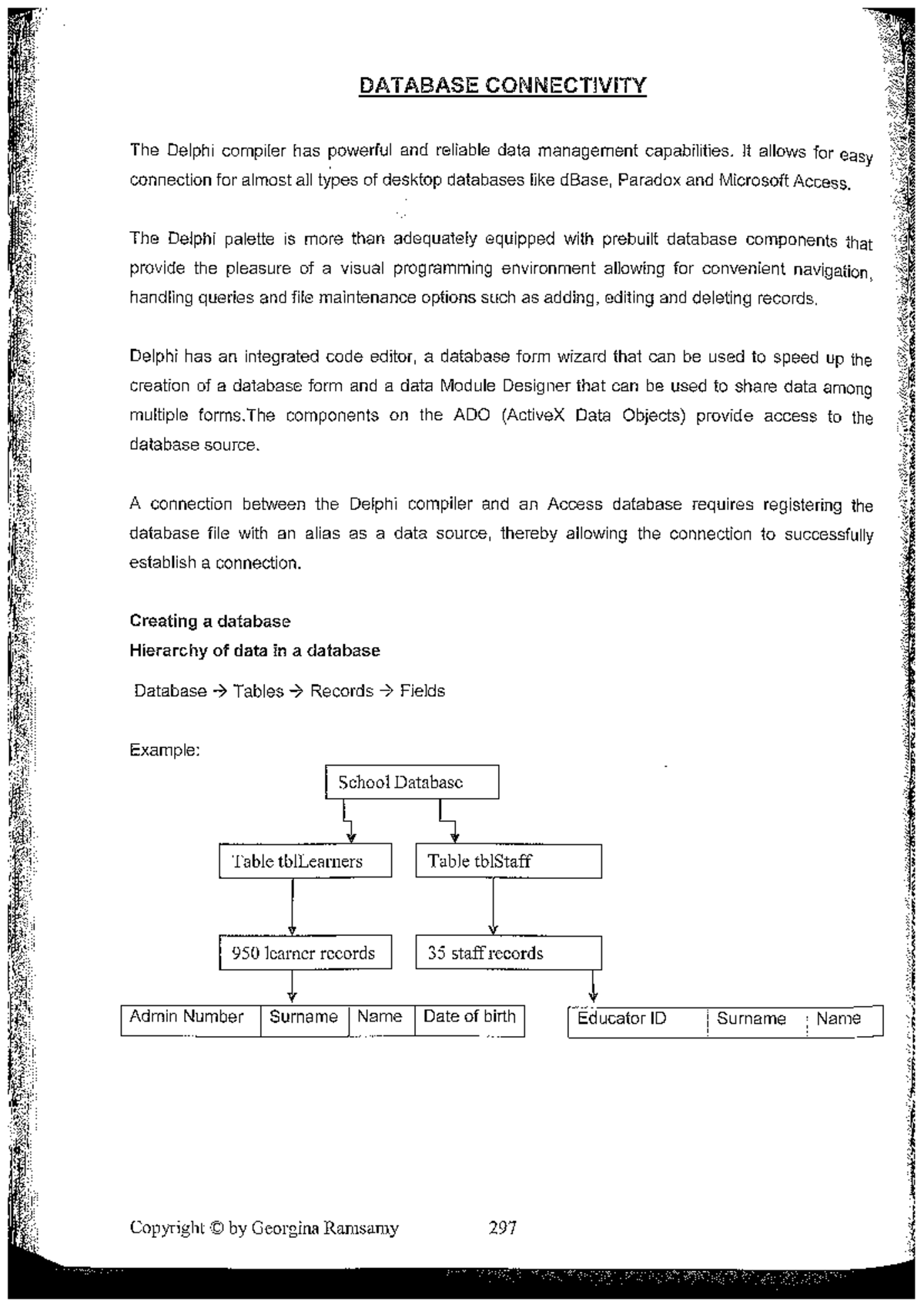 Database Connectivity: A Guide to Delphi and Access Integration - Studocu