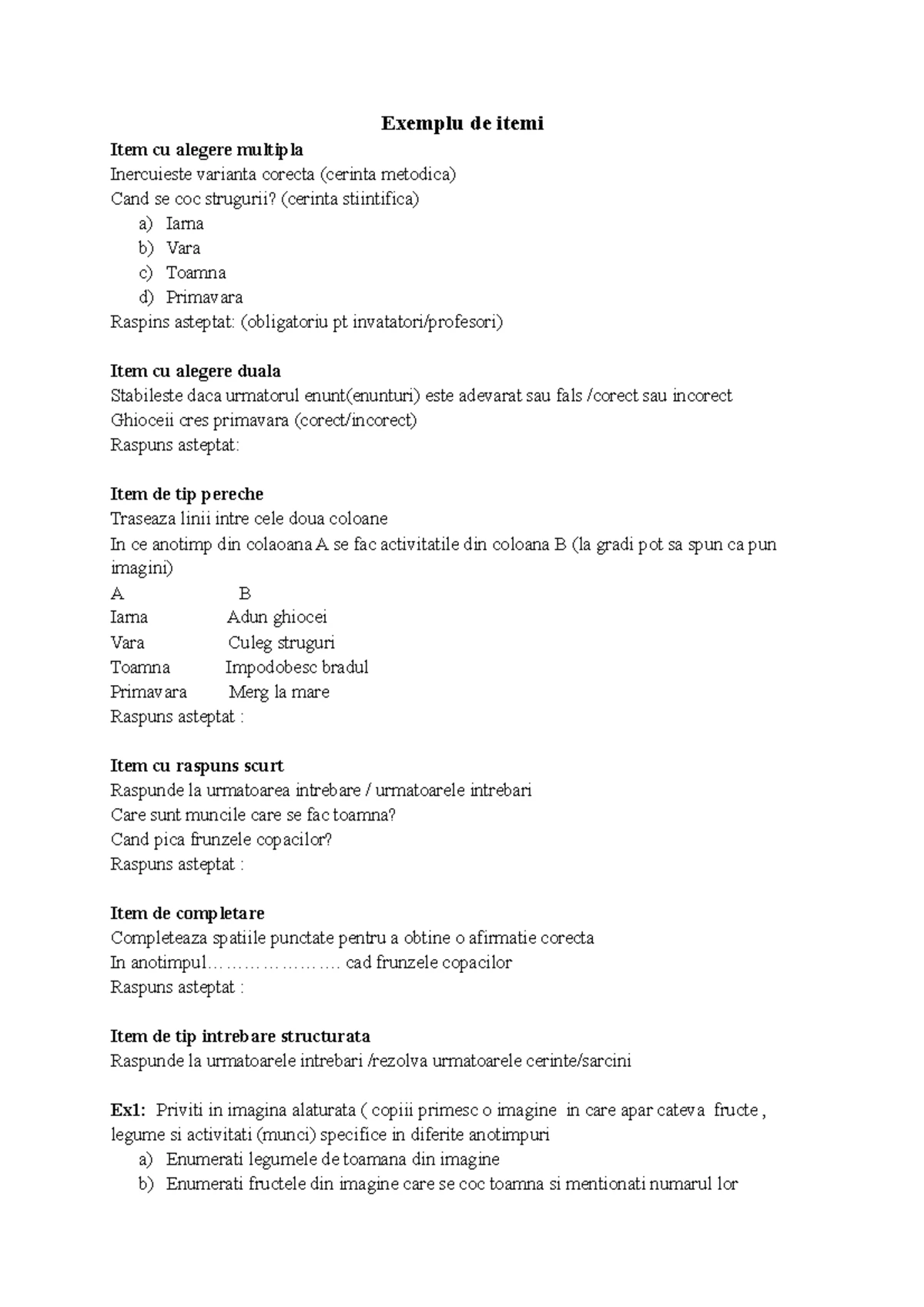 Fise obs - FISE DE OBSERVARE PENTRU PRACTICA OBSERVATIVĂ ÎN ANUL I Reguli de urmat: Fiecare fisa ...