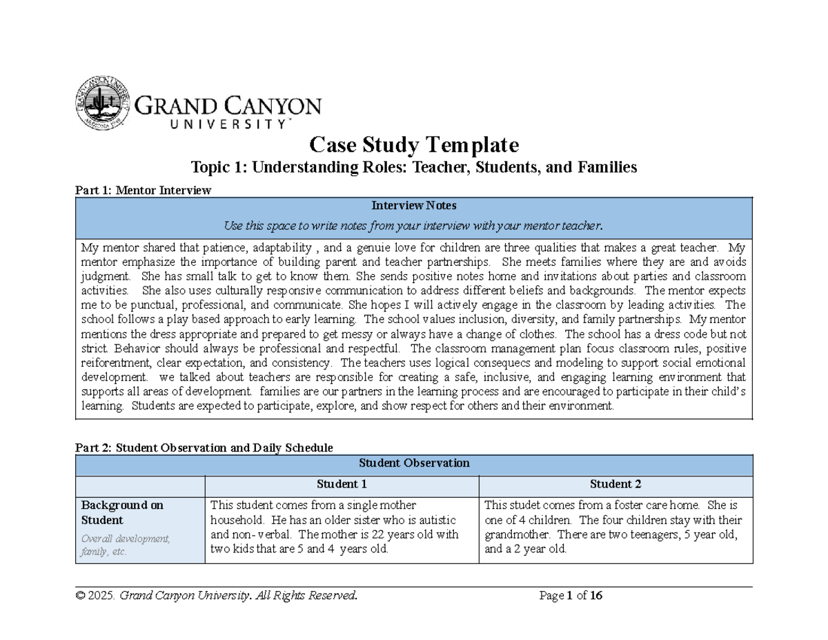 ECS-562-RS Case Study: Understanding Teacher, Student, and Family Roles - Studocu
