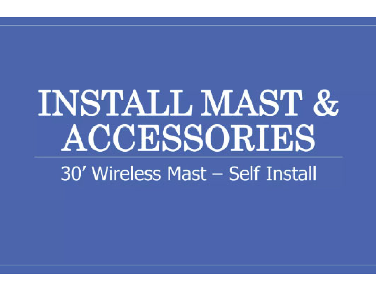 Mast Installation Guidelines and Best Practices for Students - Studocu
