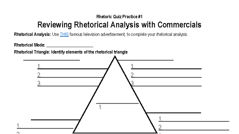 Rhetoric Quiz Practice: Analyzing Commercials & Rhetorical Appeals ...