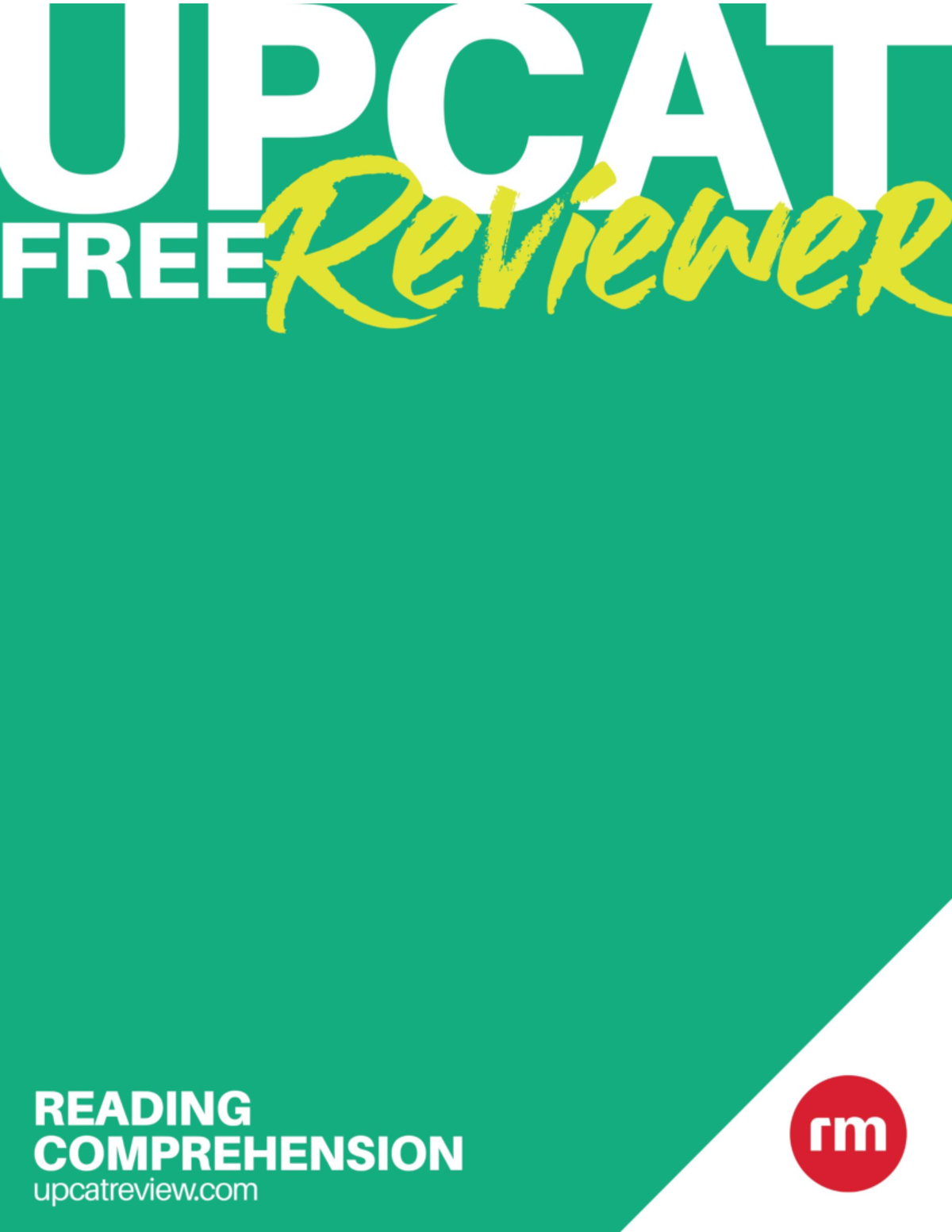 UPCAT Reviewer - Reading Comprehension Guide by ReviewMasters - Studocu