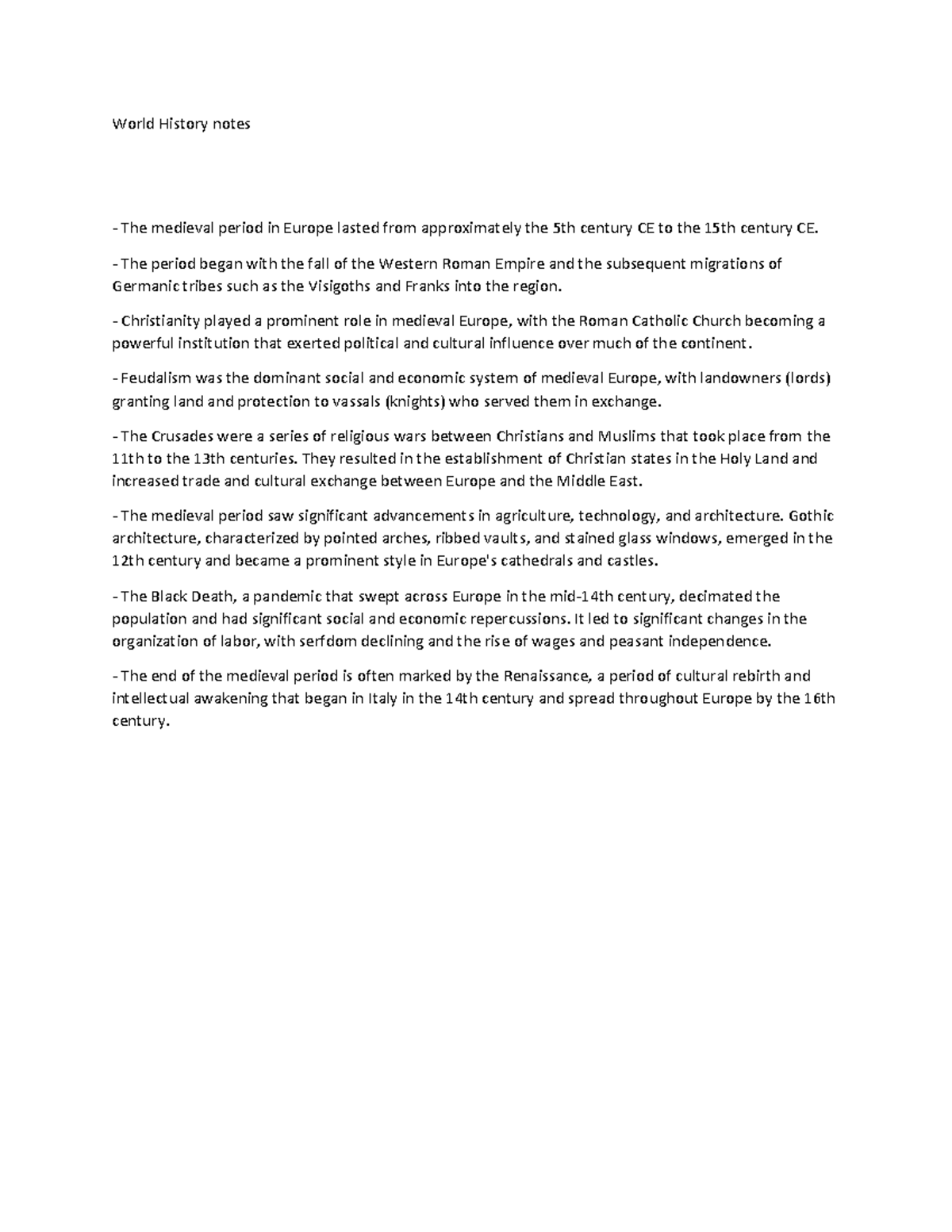 Document 1 - About world history europe - World History notes The ...
