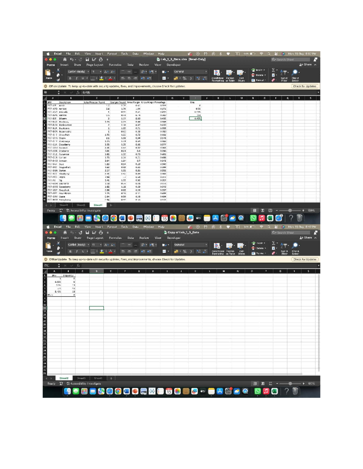 Lab 1.3 Excel Submission: Data Analysis and Formatting - Studocu