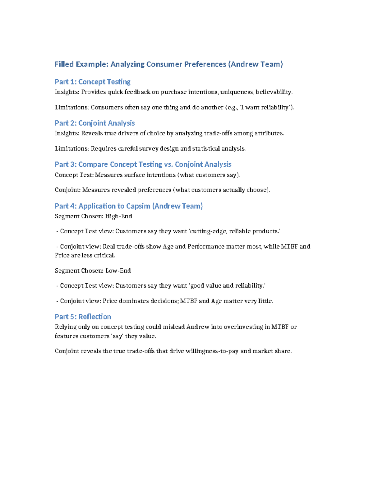 Consumer Preferences Analysis: Concept Testing & Conjoint Insights ...