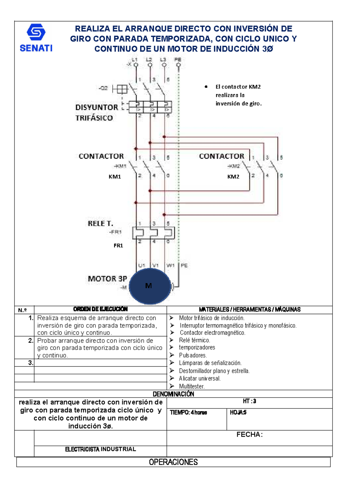 Tarea 5: Esquema de Arranque Directo con Inversión de Giro de Motor 3Ø ...