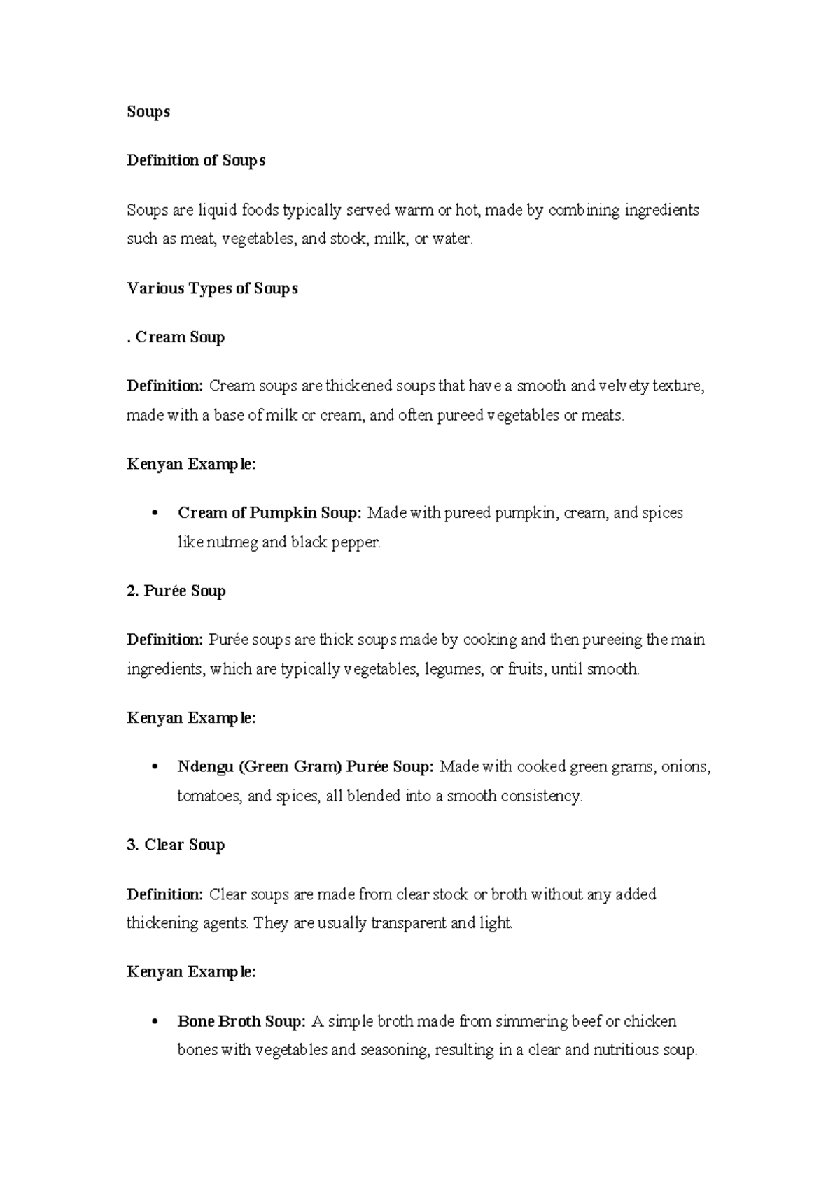 Types and Uses of Soups: A Comprehensive Guide (Culinary 101) - Studocu