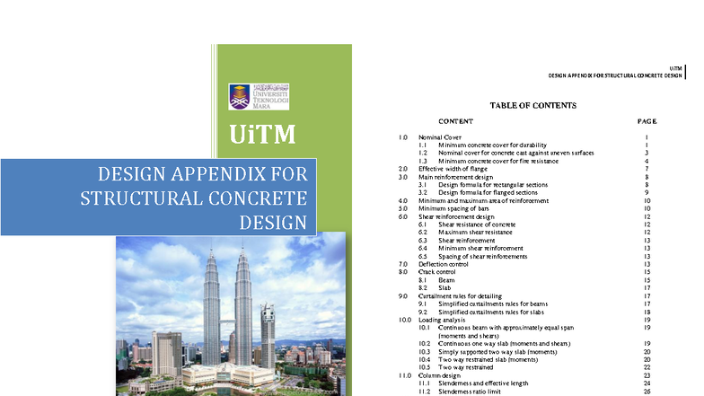 UiTM Structural Concrete Design Appendix - 2nd Edition - Studocu