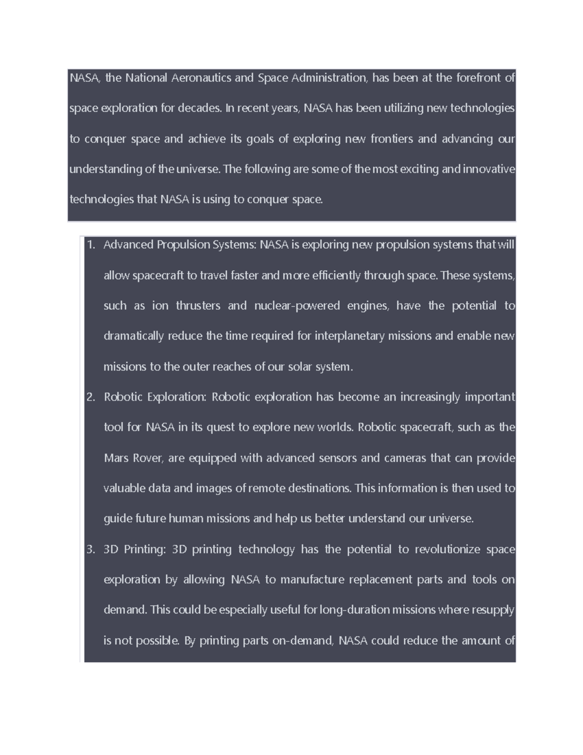 NASA - Lecture Notes - NASA, the National Aeronautics and Space ...