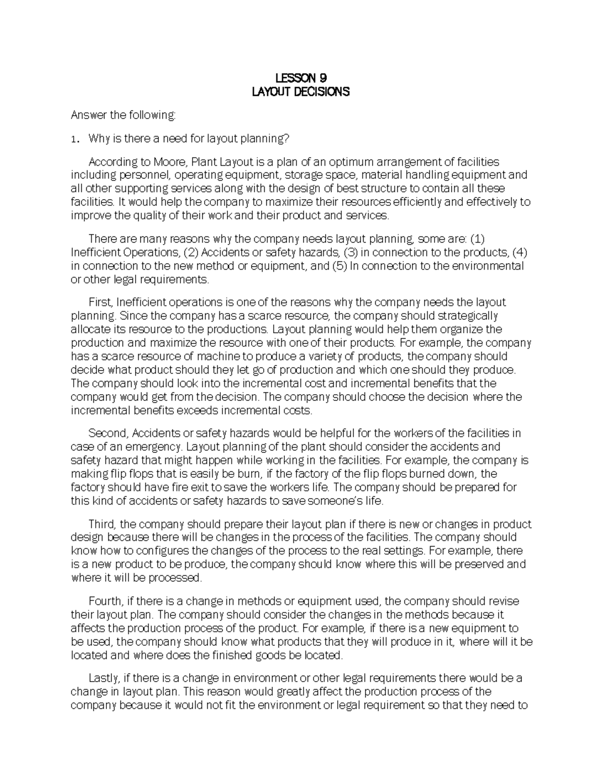 Layout Decisions in Operations Management: TQM Insights and Strategies ...