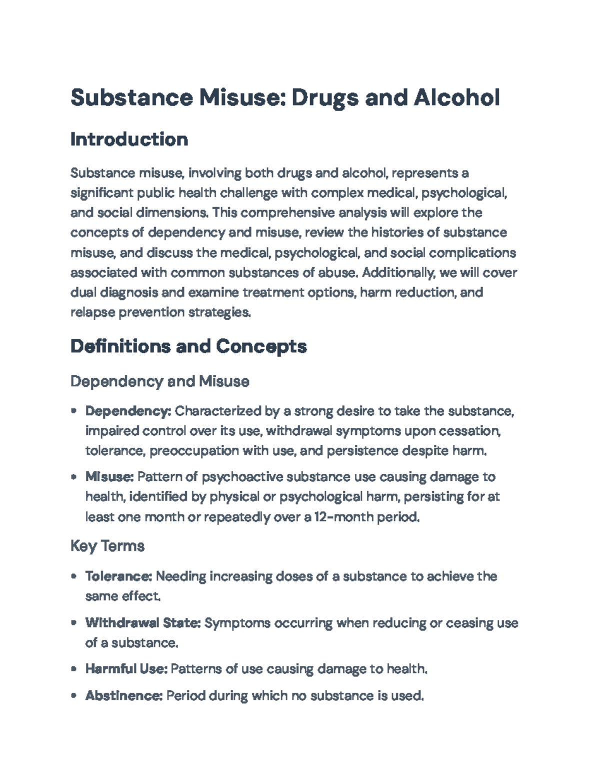 Substance Misuse Analysis: Effects, Challenges, and Treatment ...