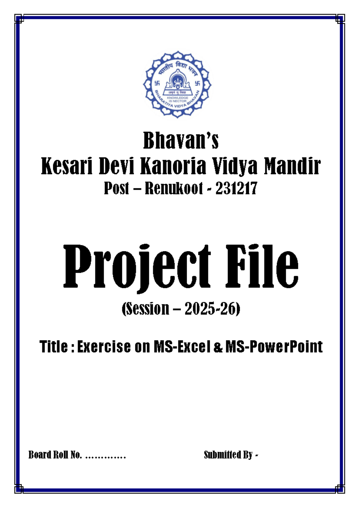 Typography Project - Kesari Devi Kanoria Vidya Mandir 231217 - Studocu