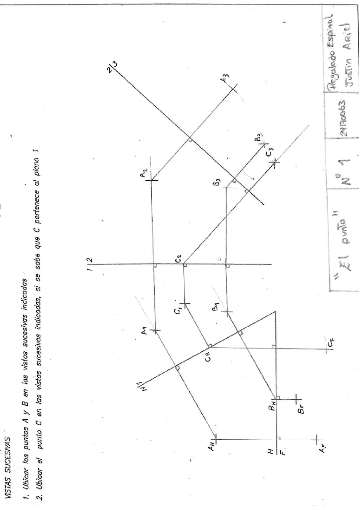 Tarea N1: Vistas Sucesivas y Proyecciones - Justin Regalado - Studocu