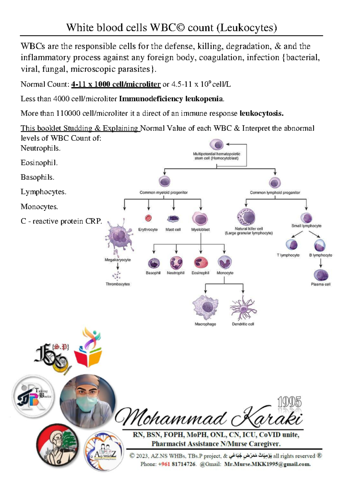 White Blood Cells (WBC) Lab Classification & Diagnosis - Dxcp Aznsnp ...