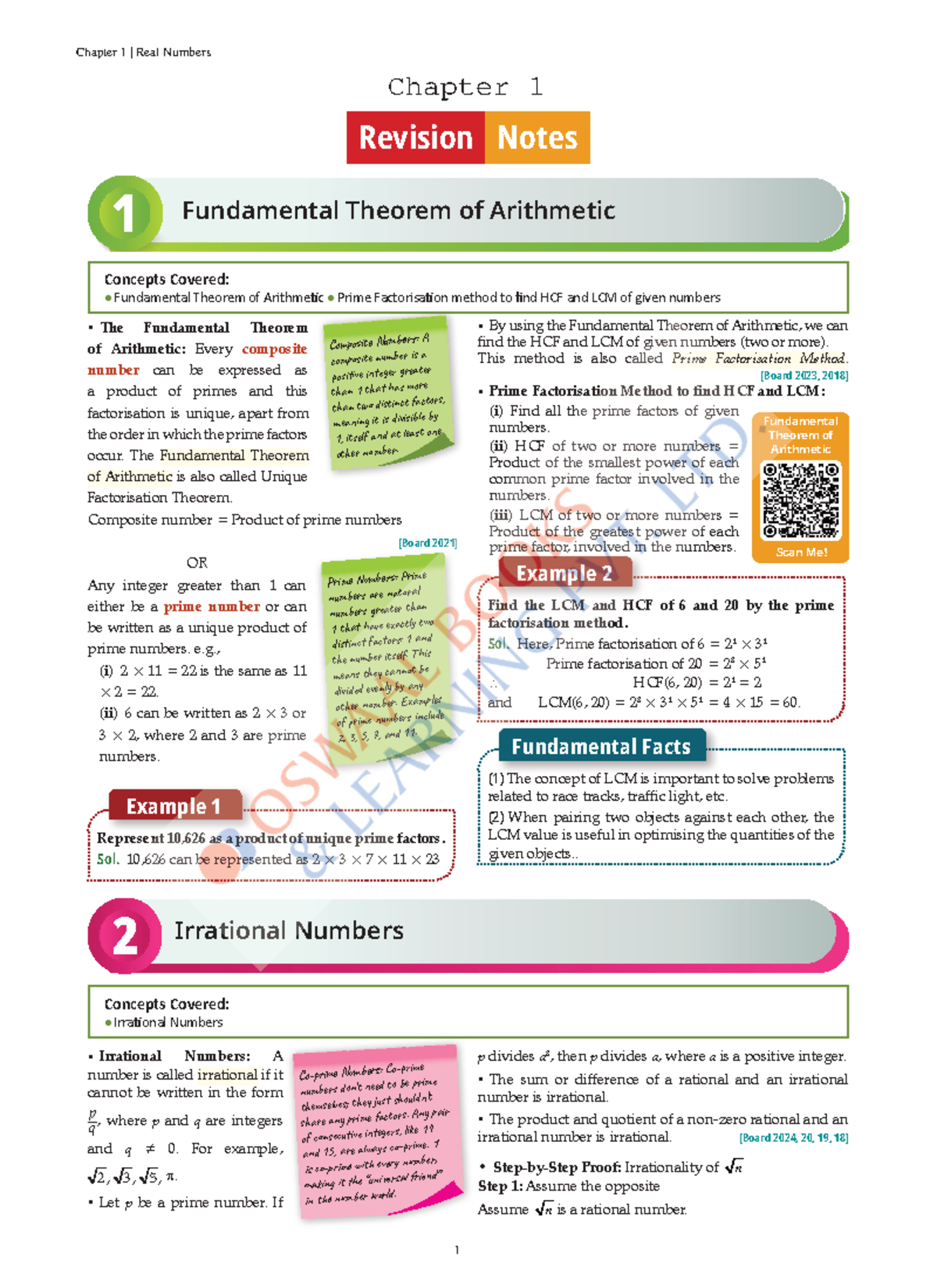 Math 10 - Chapter 1 Revision Notes: Real Numbers and Their Properties ...
