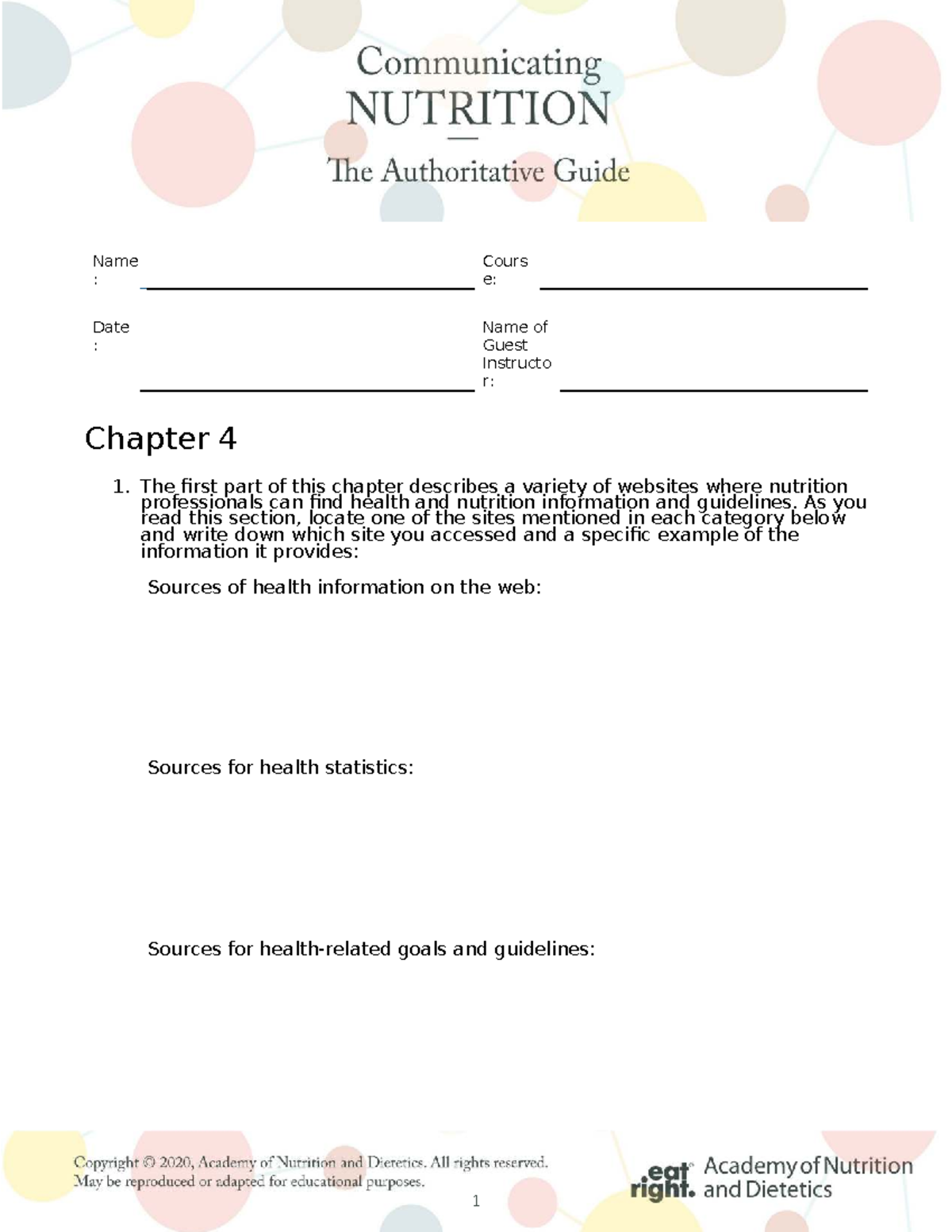 Library Activity: Reading Reflections & Discussion Qs for Chapter 4 - Studocu