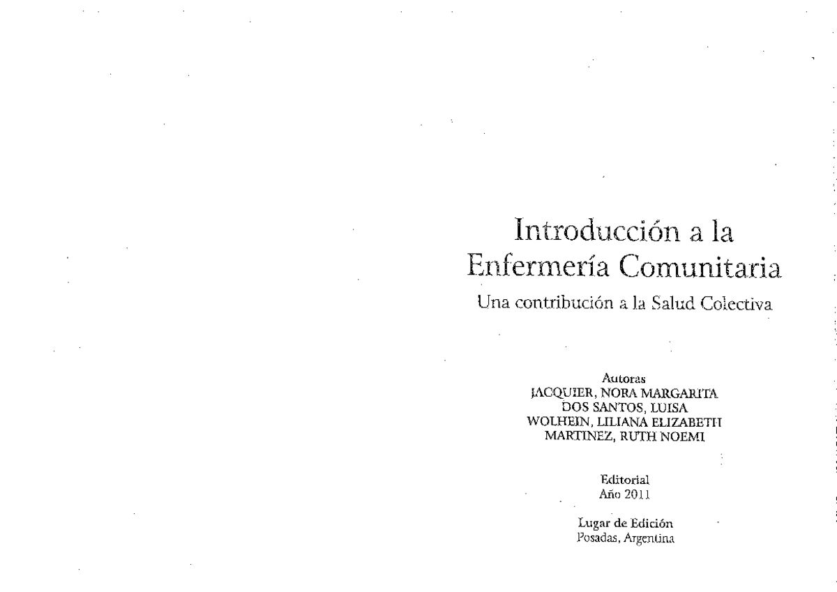 Introducción a la Enfermería Comunitaria: Salud y Familia (COM 101) - Studocu