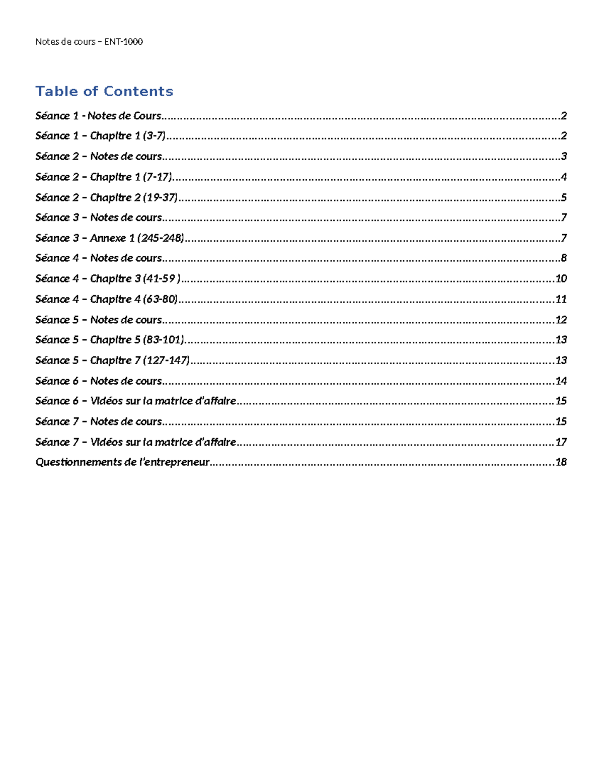Notes De Cours - Résumé Entreprendre : La passion de créer et d'agir ...